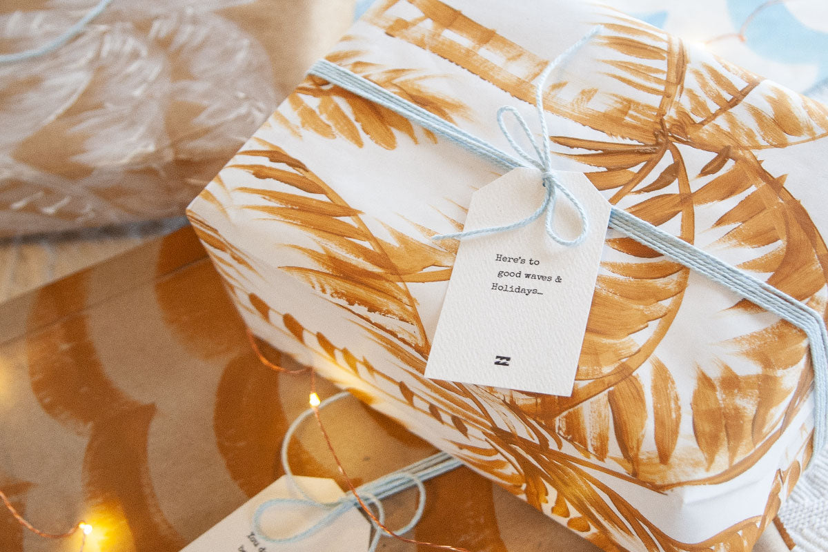 DIY ECO-CONSCIOUS BEACHY GIFT WRAP & FREE PRINTABLE GIFT TAGS – Billabong