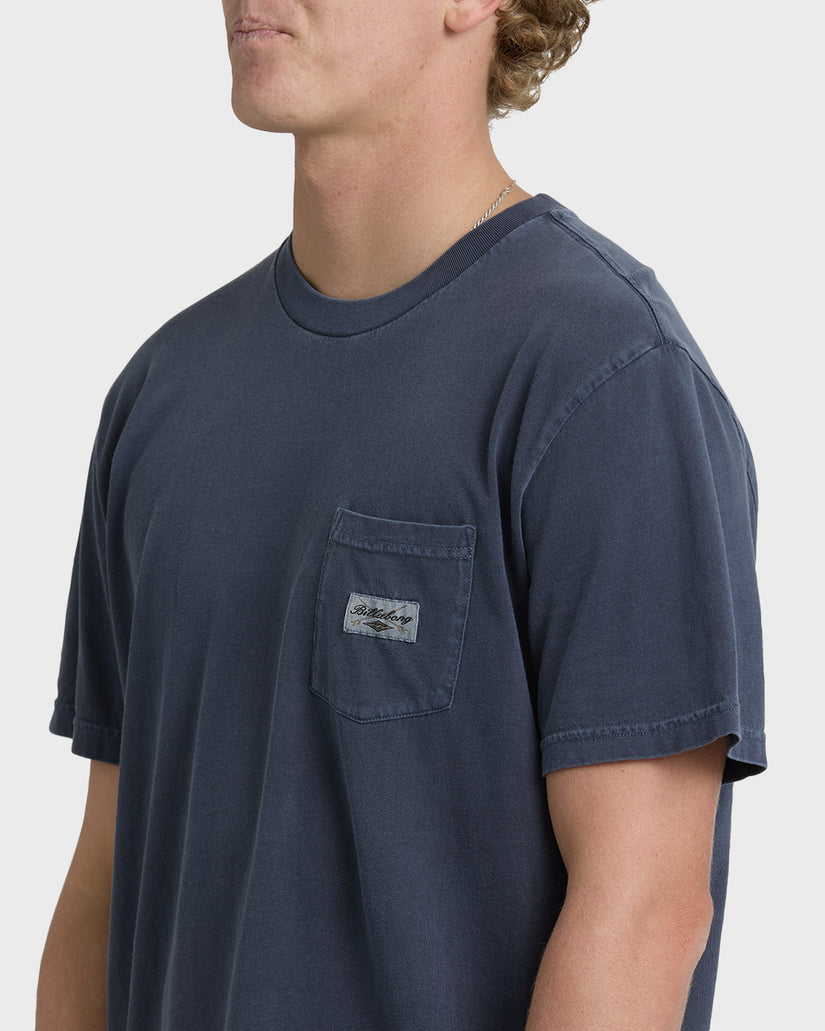 Essential Pocket Wave Washed Premium Short Sleeve T-Shirt - Graystone ...