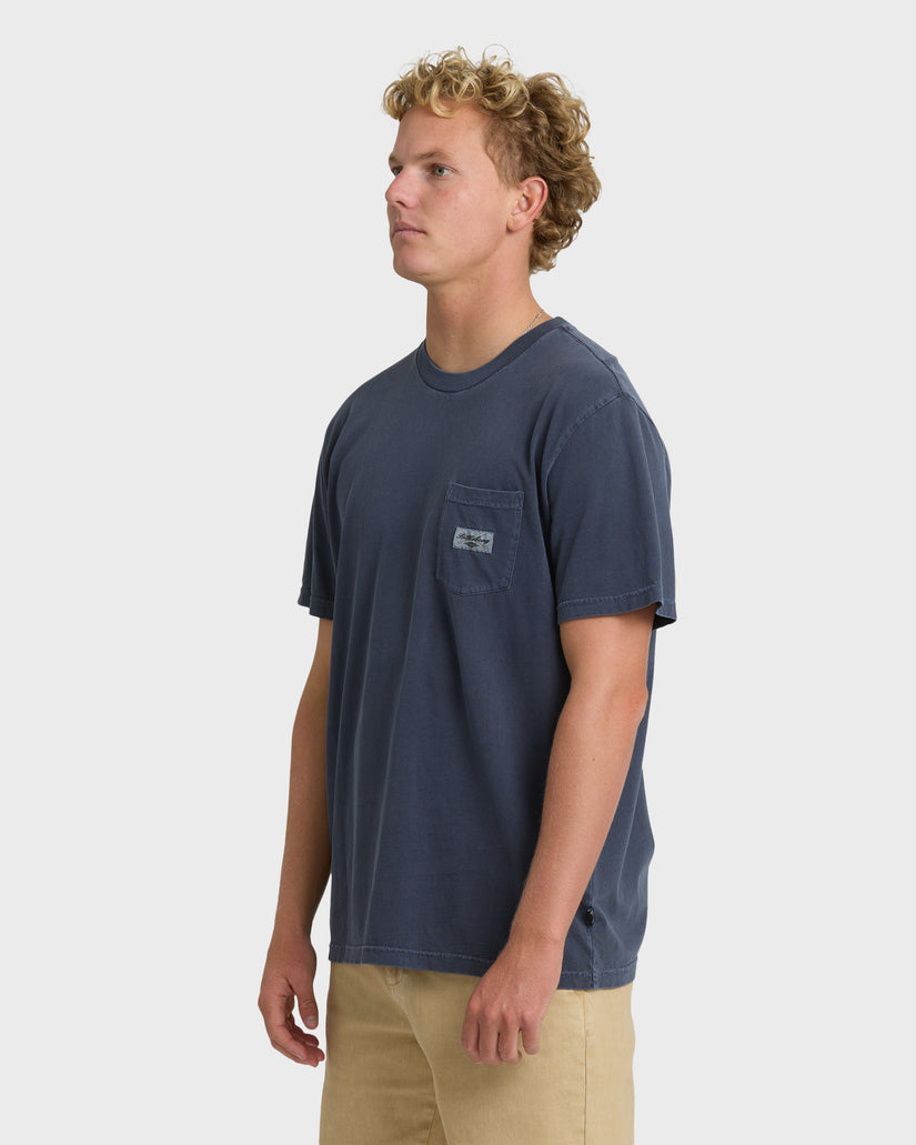 Essential Pocket Wave Washed Premium Short Sleeve T-Shirt - Graystone ...
