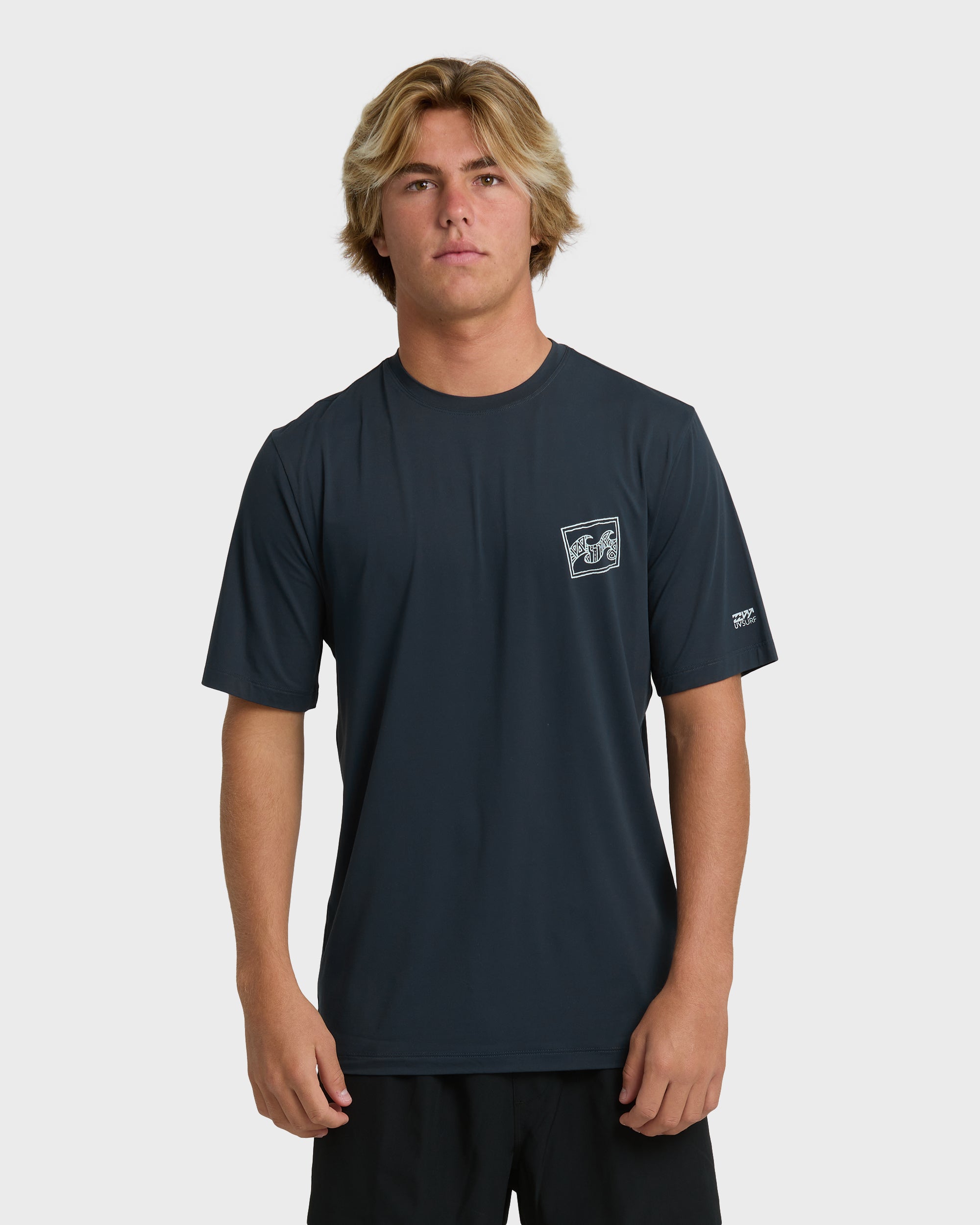 Crayon Wave Loose Fit Short Sleeve Surf Shirt - Navy | Billabong