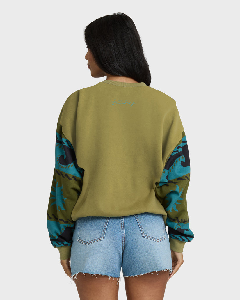 Split Palm Kendal Crewneck Sweatshirt - Cedar | Billabong