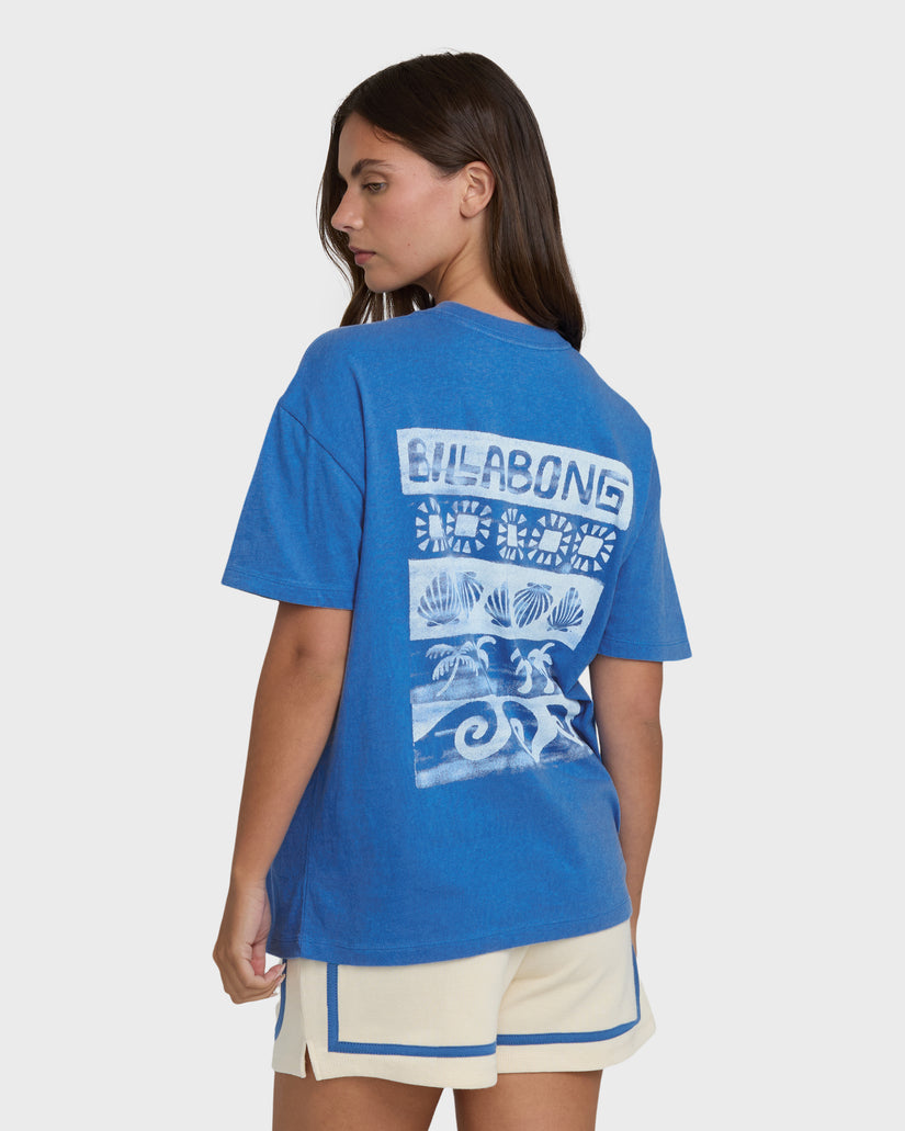 Somewhere Close Short Sleeve Knit T-Shirt - True Blue | Billabong