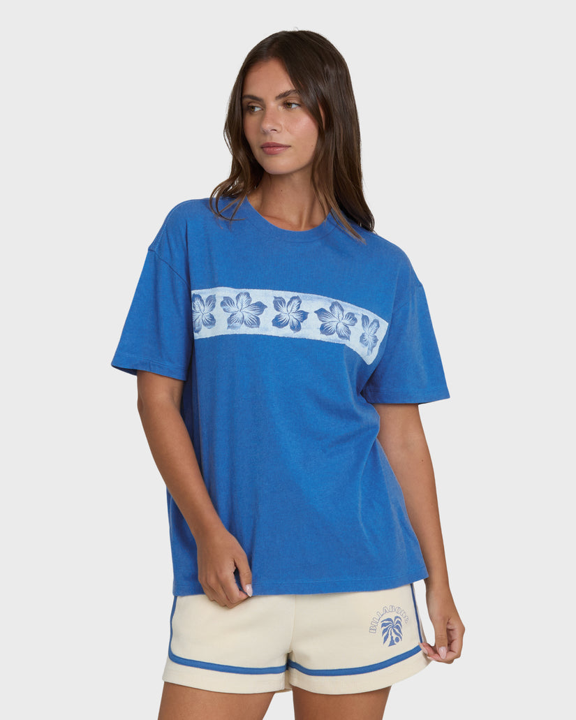 Somewhere Close Short Sleeve Knit T-Shirt - True Blue | Billabong