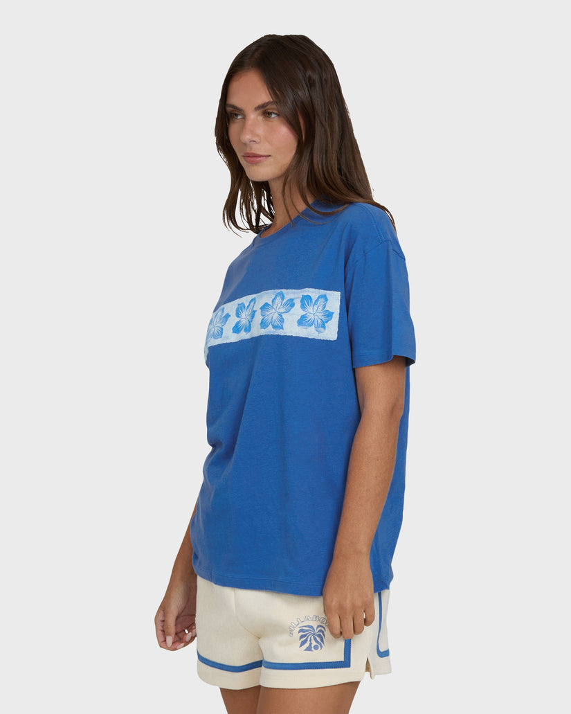 Somewhere Close Short Sleeve Knit T-Shirt - True Blue | Billabong