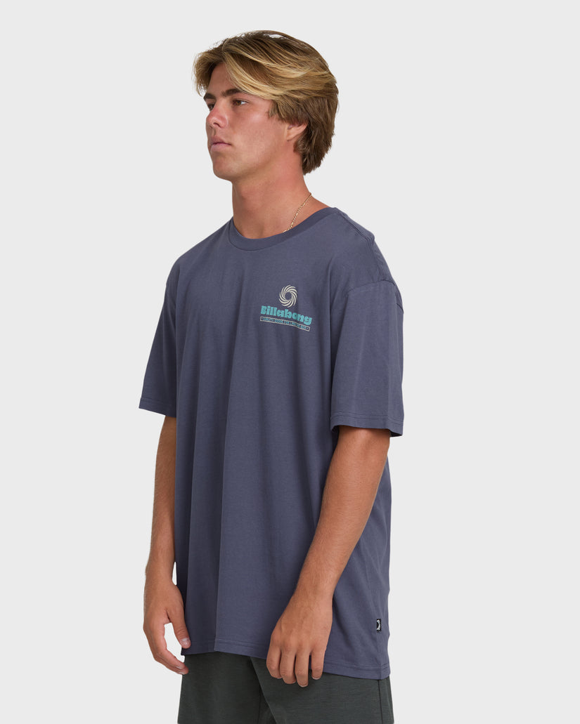 Single Fin Premium Short Sleeve T-Shirt - Graystone | Billabong